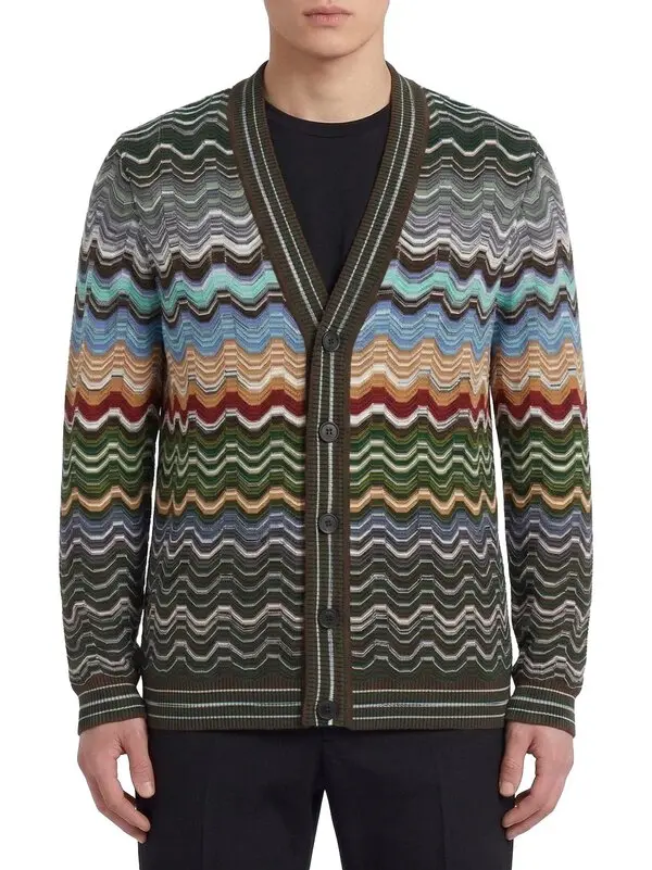 Missoni Zig Zag Cotton Blend Cardigan - Multicolor