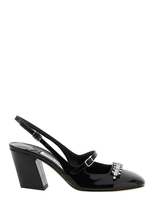 JIMMY CHOO Embellished Slingback Pumps - Black