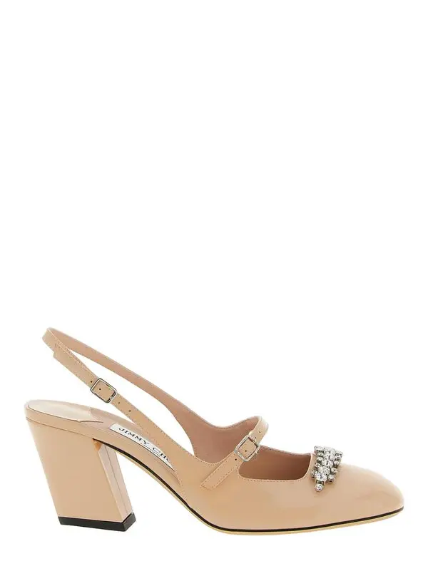 JIMMY CHOO Embellished Slingback Pumps - Pink
