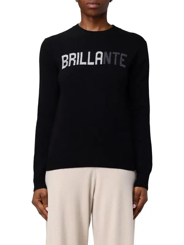 MC2 SAINT BARTH Pullover With Embellished Text - Black