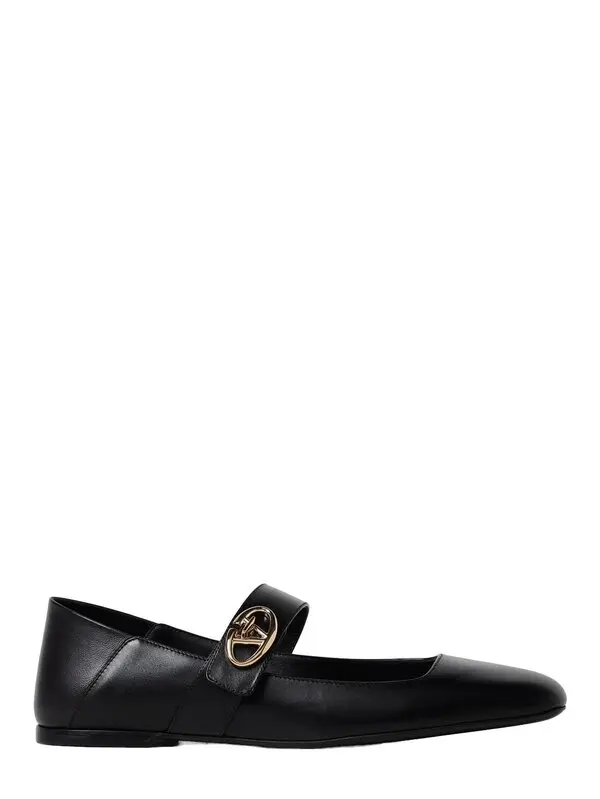 Valentino Garavani Leather Ballet Pumps - Black