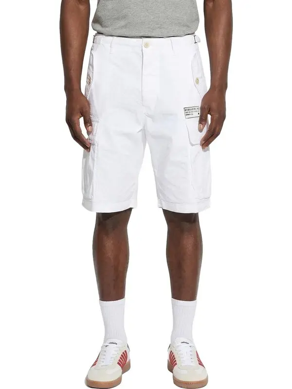 Dsquared2 Cotton Cargo Shorts - White