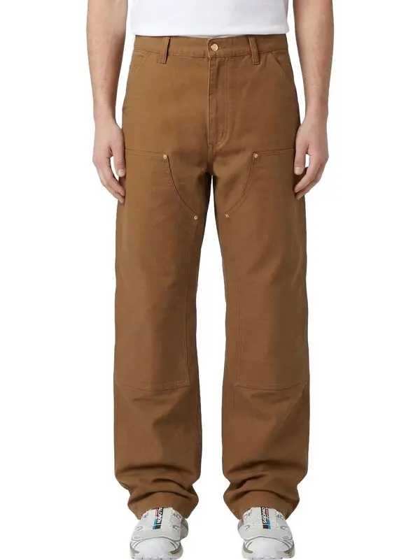 Carhartt Work In Progress Double Knee Organic Cotton Canvas Trousers - Black