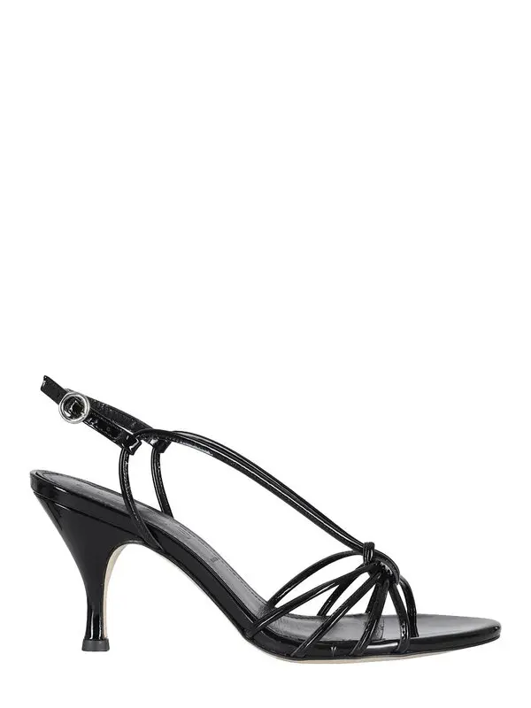 AeydĒ Solange Slingback Sandals In Patent Leather - Black