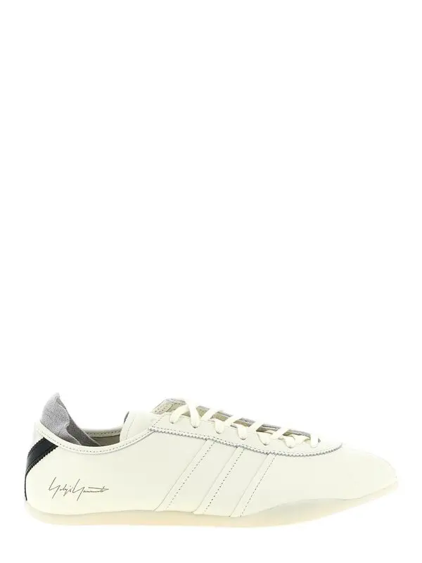 Y3 Lace-up Leather Trainers - White