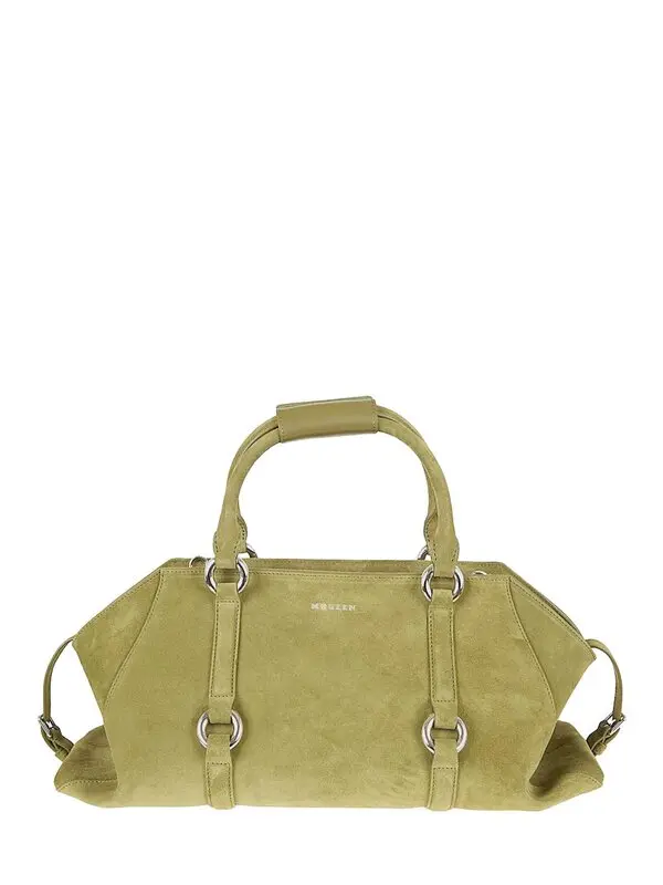 Alexander McQueen Suede Farringdon Bag - Green