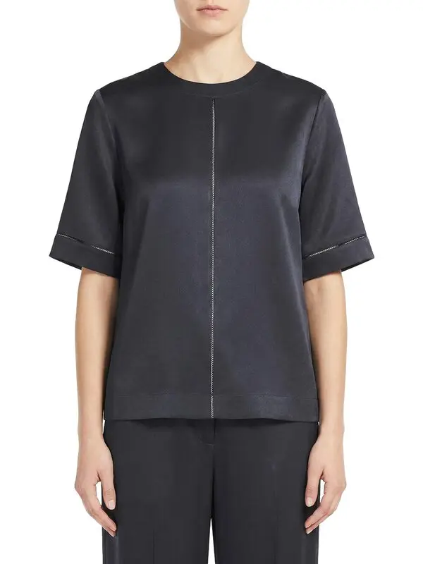 Loulou De Saison Satin Blouse - Black