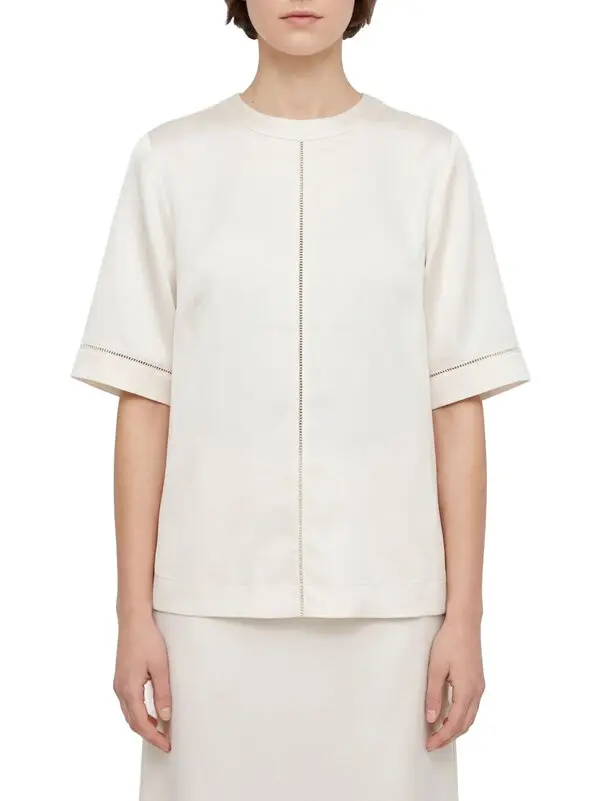 Loulou De Saison Satin Blouse - Ivory