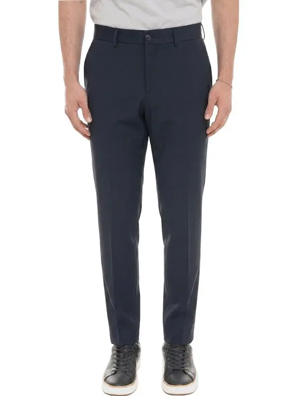 BOSS High-waisted Slim-fit Chino Trousers In Twill - Blue