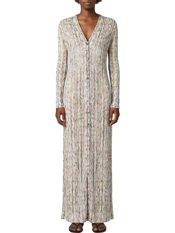 Missoni Multicolour Stripe Knit Cardigan - Brown