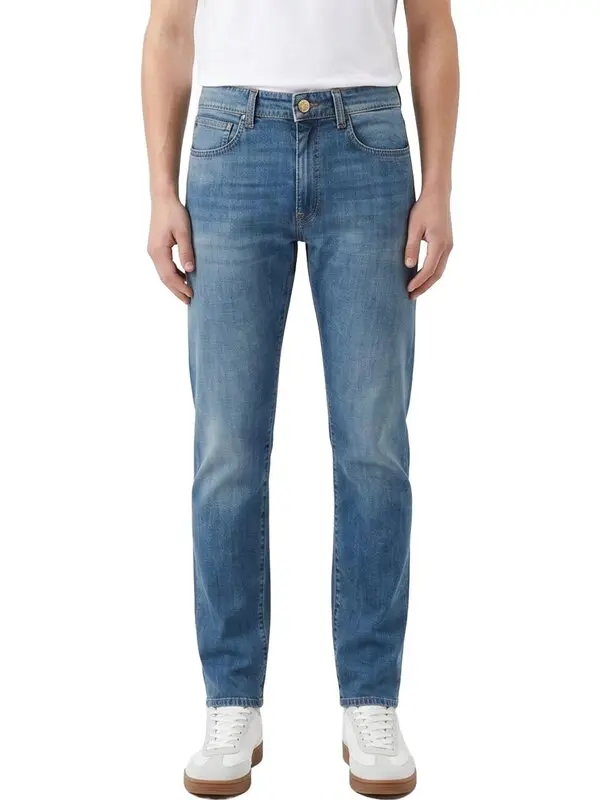 Incotex Slim Fit Stretch Denim Jeans - Blue