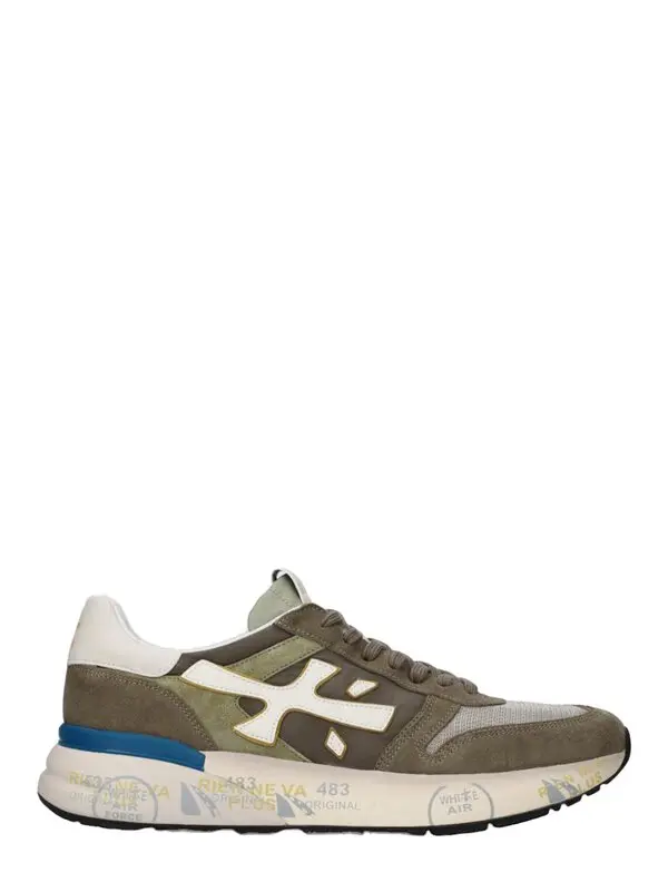 Premiata Mick Suede And Nylon Sneakers - Green