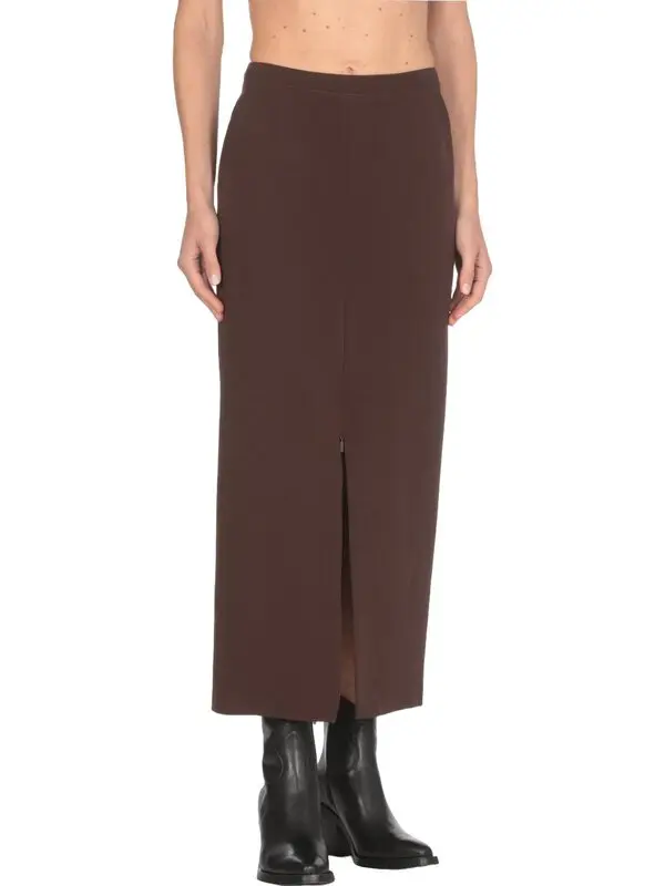 Pinko Midi Skirt With Slit - Brown