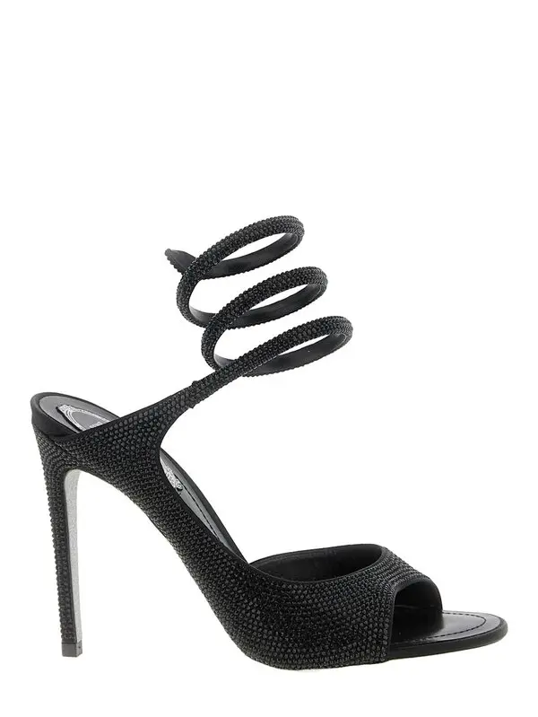 Rene Caovilla Embellished Stiletto Heeled Sandals - Black