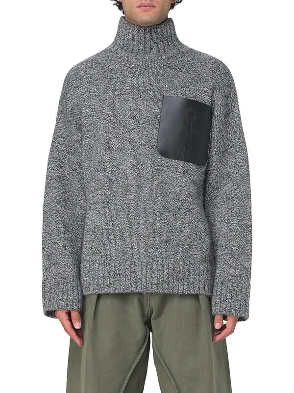 JW Anderson High Neck Pocket Jumper - Black