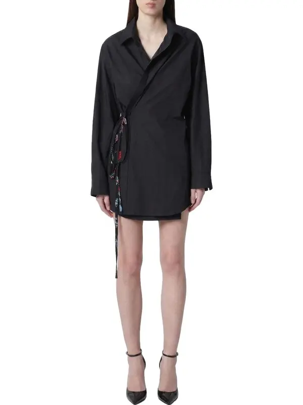Balenciaga Cotton Chemisier Dress - Black