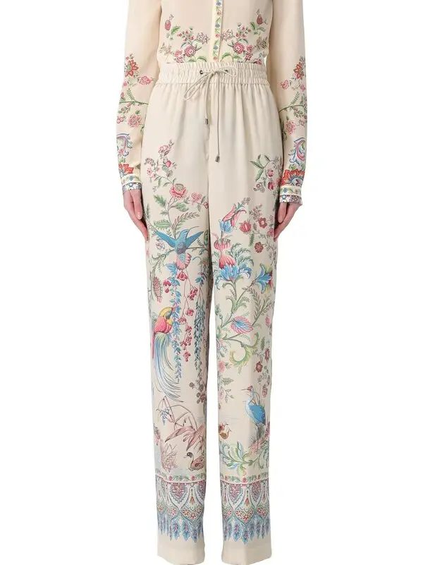 Etro Printed Silk Trousers - Multicolor
