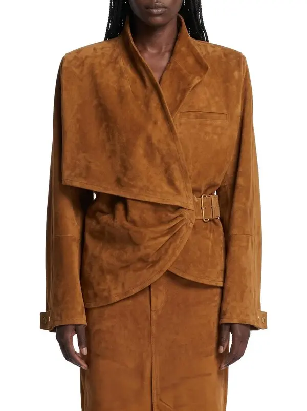 DARKPARK Suede Lambskin Jacket - Brown