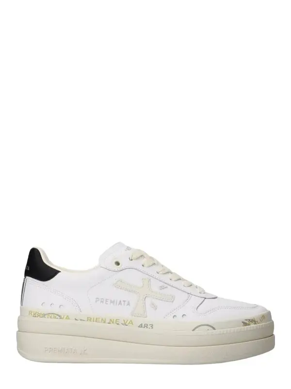 Premiata Micol Leopard Print Platform Sneakers - Black