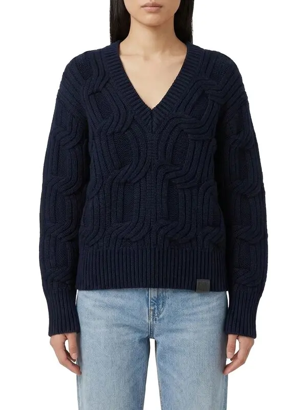 Stella McCartney Wool V-neck Sweater - Navy
