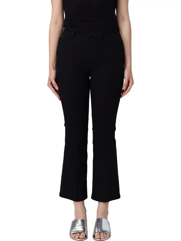 Liu Jo Mid-rise Flared Jeans In Stretch Cotton Denim - Black