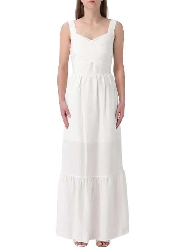 Liu Jo Maxi Dress With Tie-waist Belt - Brown