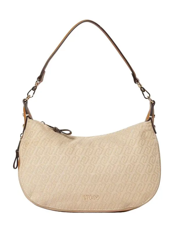 Liu Jo Canvas Monogram Jacquard Shoulder Bag - Leather