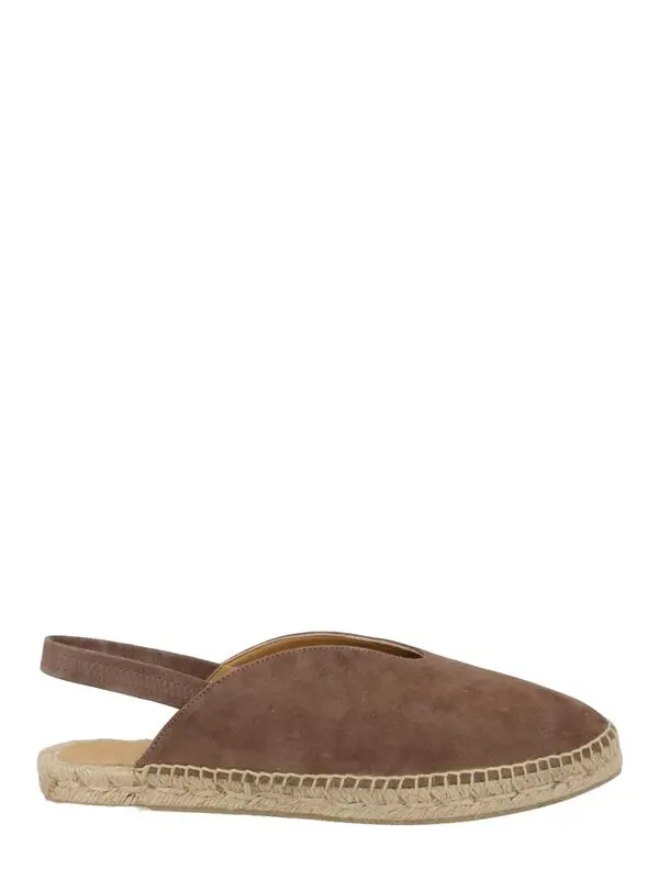 CastaÑer Suede Slingback Espadrilles With Low Heel - Brown