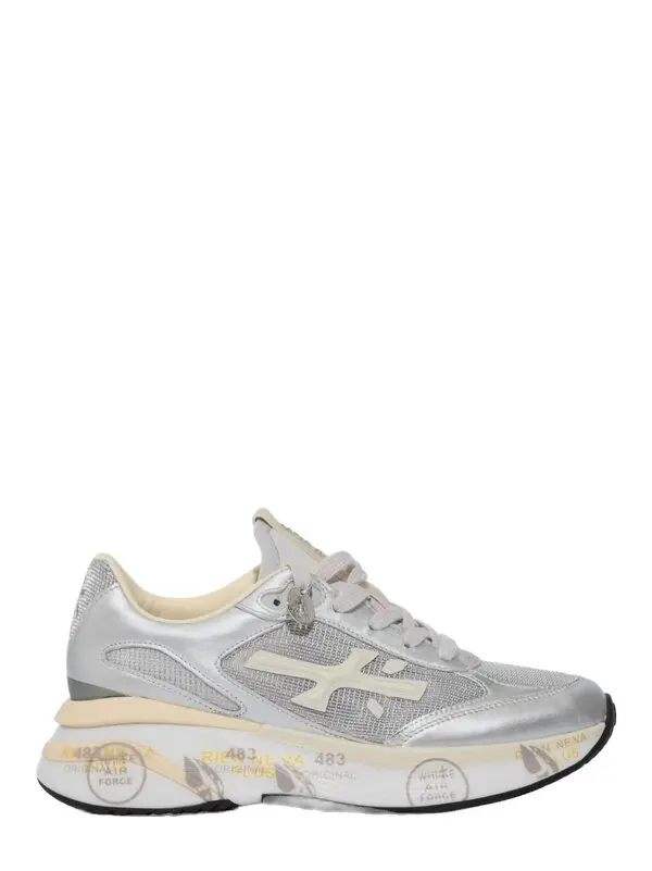Premiata Moerund Suede And Nylon Sneakers - Silver