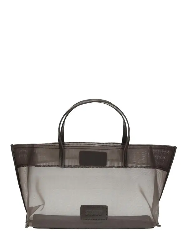 Staud Christos Mini Mesh Nylon Bag - Coffee