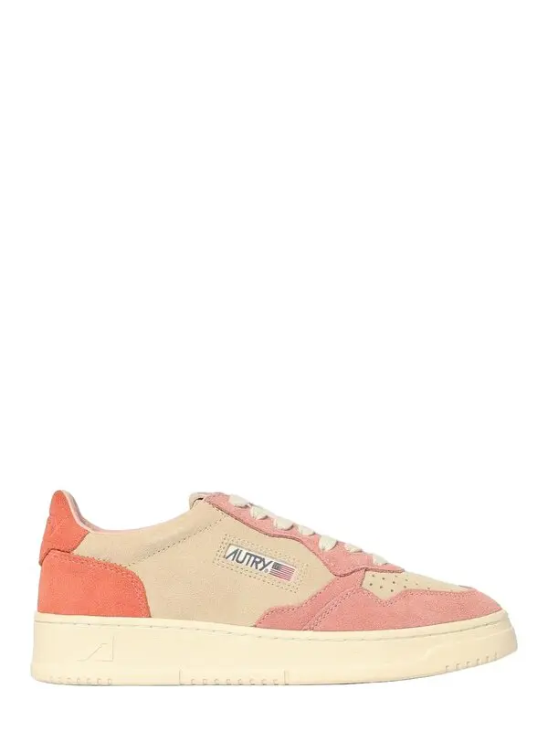 AUTRY Lace-up Suede Trainers - Beige