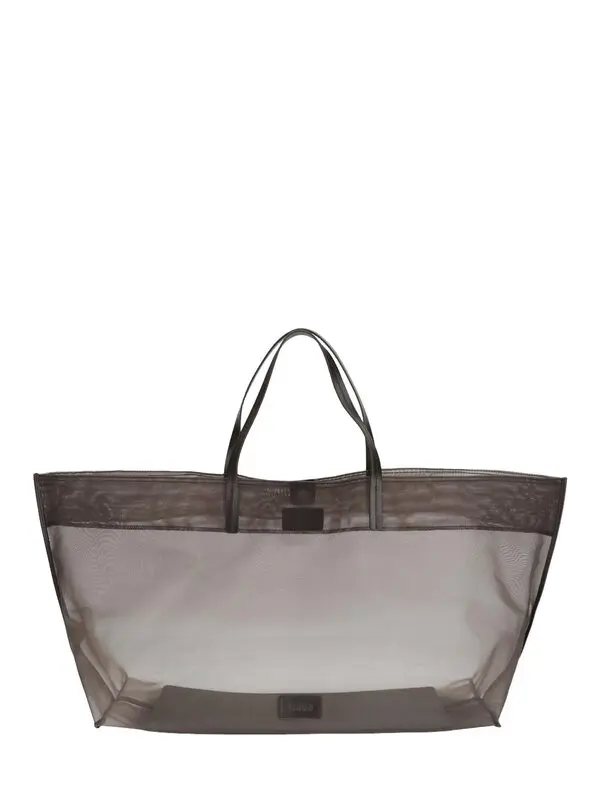 Staud Christos Large Mesh Nylon Bag - Coffee