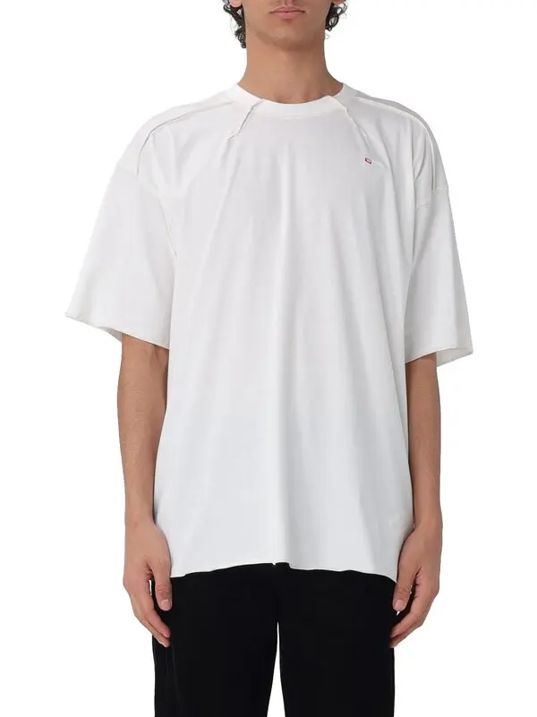 DIESEL® T-crahor-boxt-t1 Relaxed Fit Cotton T-shirt - White