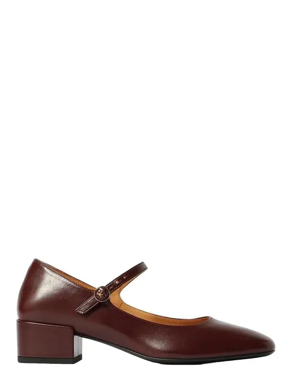 TOD'S Mary Jane Block Heel Court Shoes - Brown