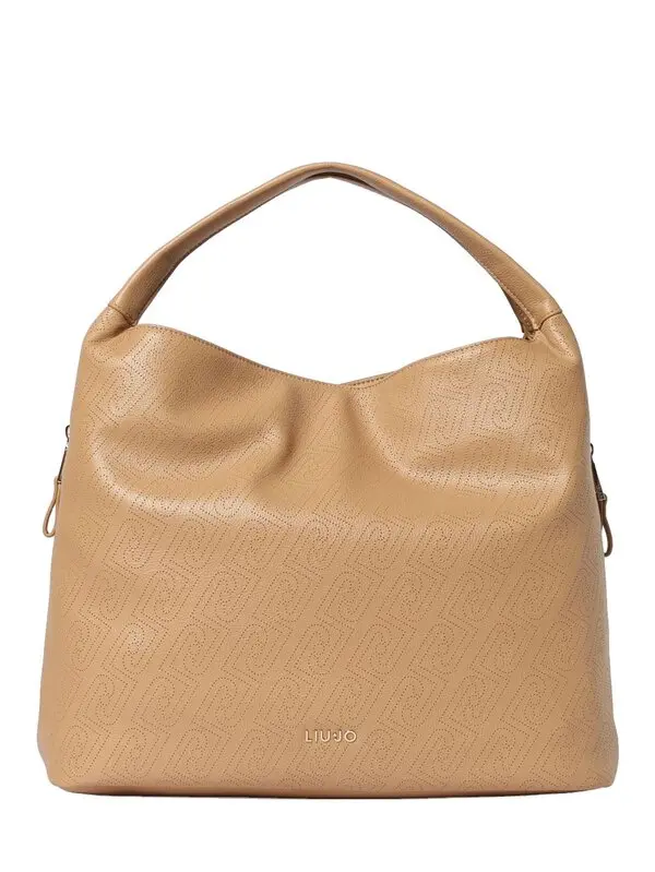 Liu Jo Kaliska Faux Leather Bag With Perforated Monogram - Camel