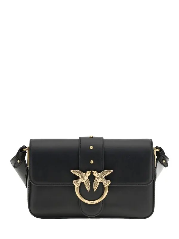 Pinko Mini Bag With Bird Detail - Black 1