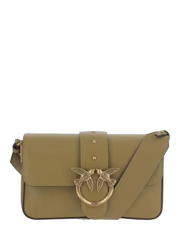 Pinko Mini Bag With Bird Detail - Green