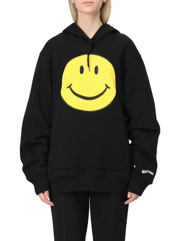 Moschino Smiley Face Hoodie - Black