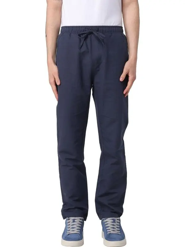 COLMAR Linen And Cotton Drawstring Trousers - Navy