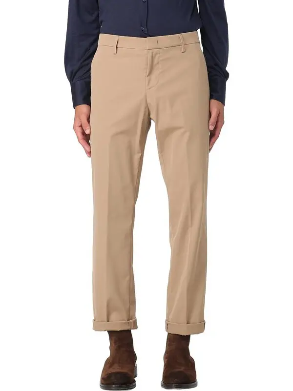 DONDUP Tailored Straight Leg Trousers - Beige