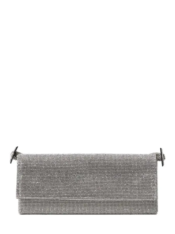 Benedetta Bruzziches Rhinestone Embellished Crossbody Bag - Silver