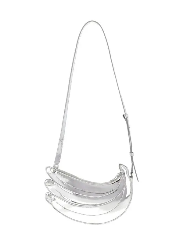 Casablanca Triple Banana Half-moon Shoulder Bag - Silver