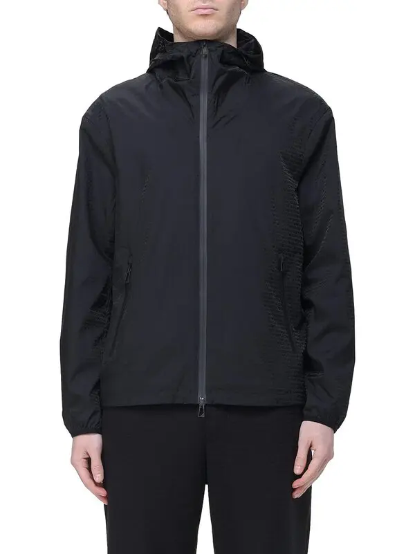 Emporio Armani Logo Print Jacket - Black