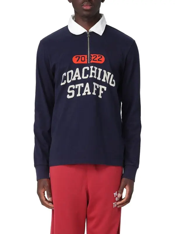 Champion Time Capsule Long-sleeved Cotton Jersey Polo With Half-zip - Grey