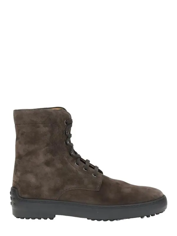 TOD'S Lace-up Suede Boots - Dark