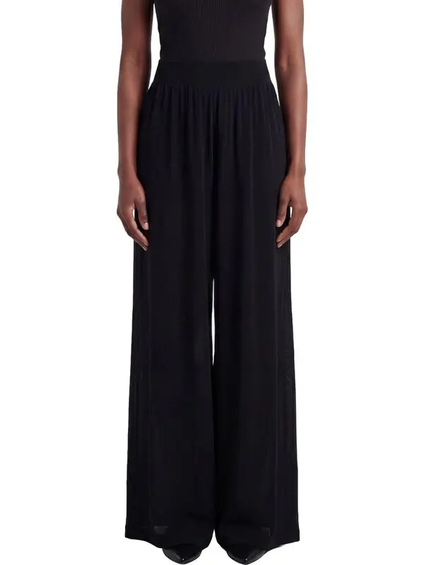 Alaïa Jersey Palazzo Trousers - Black