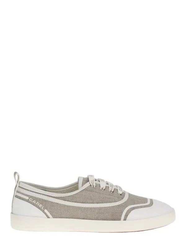 CAREL Cotton Canvas Low Top Sneakers - Beige