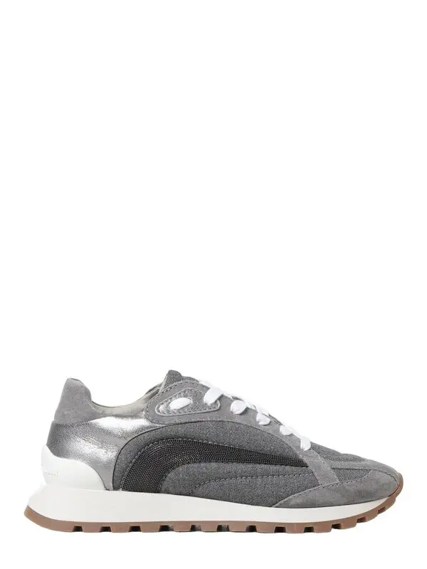 Brunello Cucinelli Lace-up Trainers - Grey