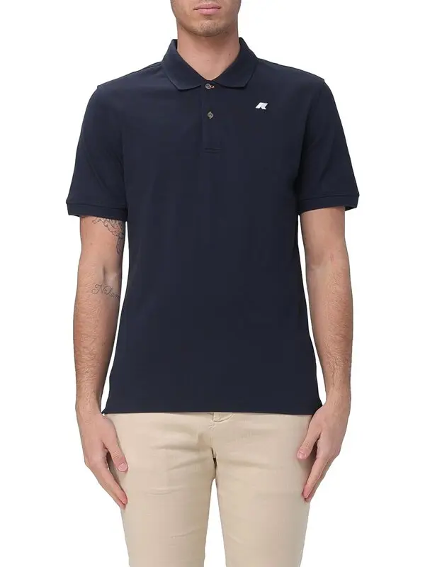 K-WAY Cotton Polo Shirt With Logo - Blue
