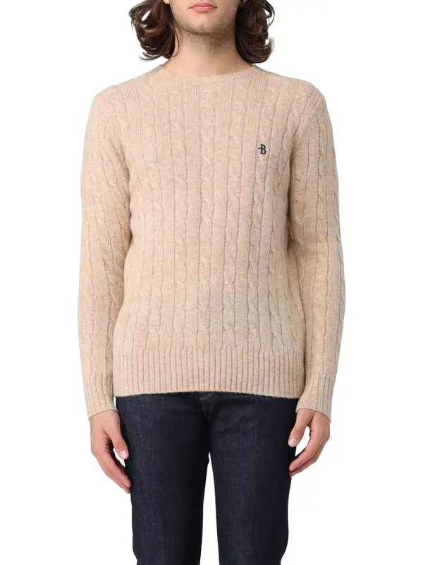 BALLANTYNE Cable Knit Jumper - Beige
